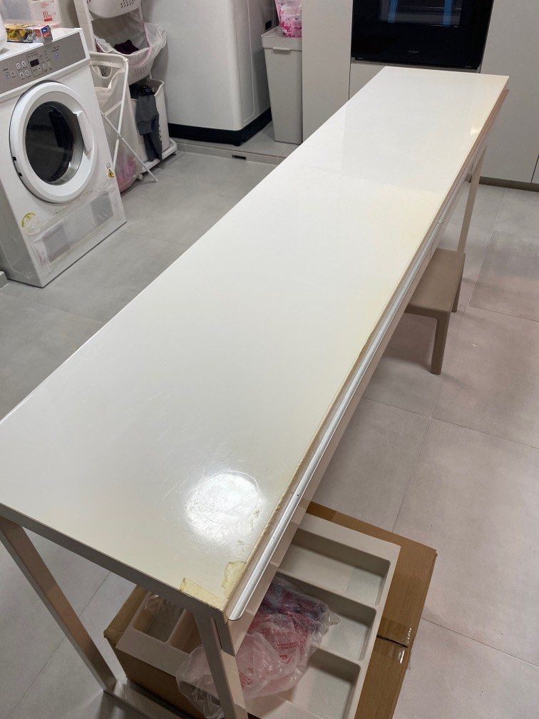 180cm Ikea long table, Furniture & Home Living, Furniture, Tables ...