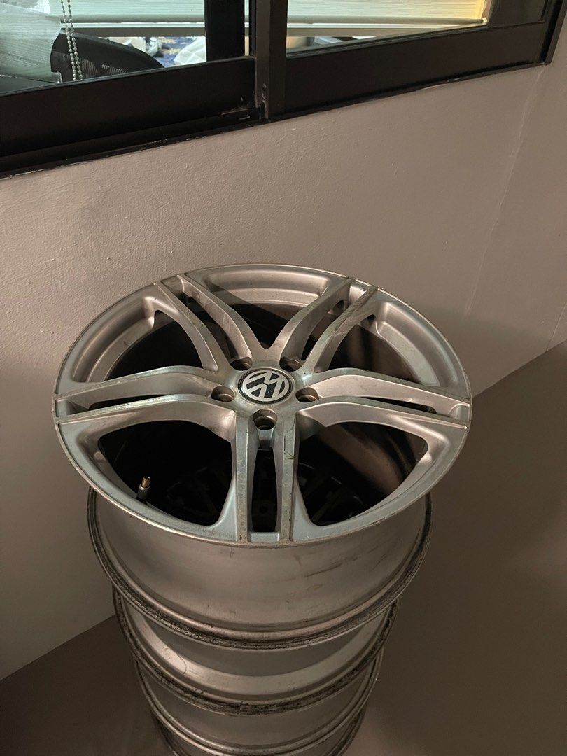 18” Original Volkswagen Rims, Car Accessories, Tyres & Rims on Carousell