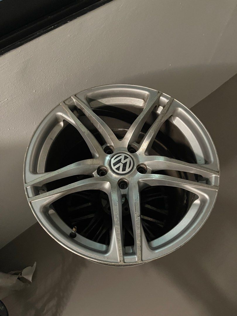 18” Original Volkswagen Rims, Car Accessories, Tyres & Rims on Carousell