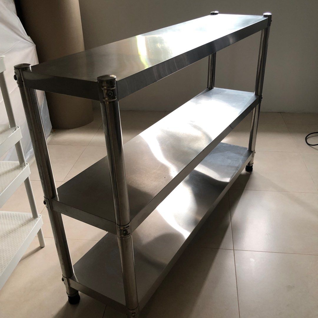 3-Tier Stainless Steel Rack, Furniture & Home Living, Furniture ...