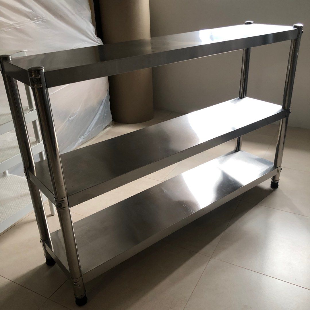 3-Tier Stainless Steel Rack, Furniture & Home Living, Furniture ...