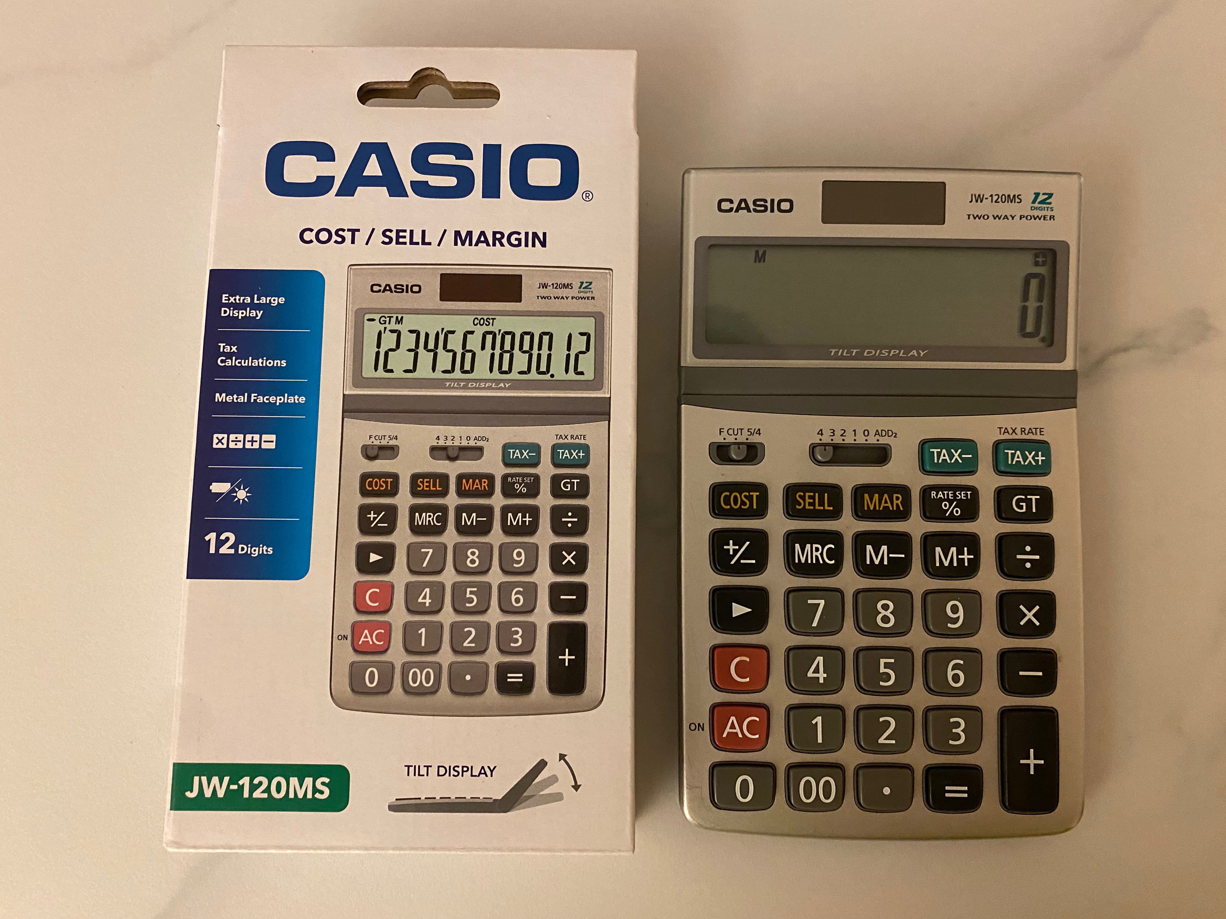 全新未開封 Casio JW-120MS 計算機 - 100% NEW!, 興趣及遊戲, 手作＆自家設計, 文具 - Carousell