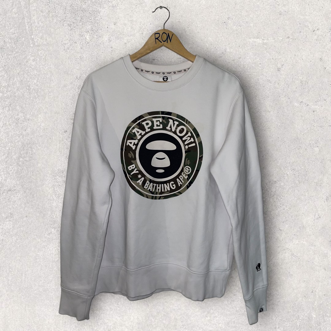 Aape By Bathing Ape Crewneck Sweatshirt Legit, Luxury, Apparel on Carousell