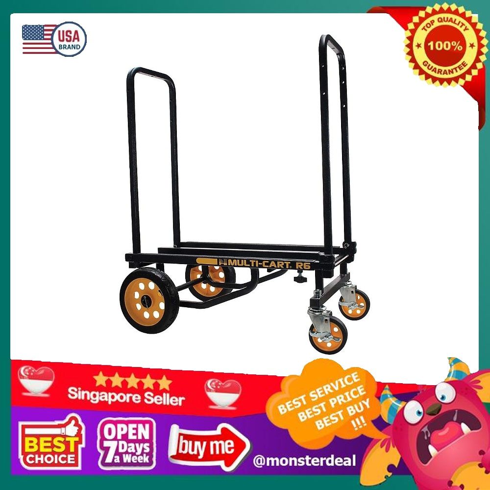 ADVANTUS Multi-Cart 8-in-1 Cart, 500 Pound Capacity, Black/Yellow ...