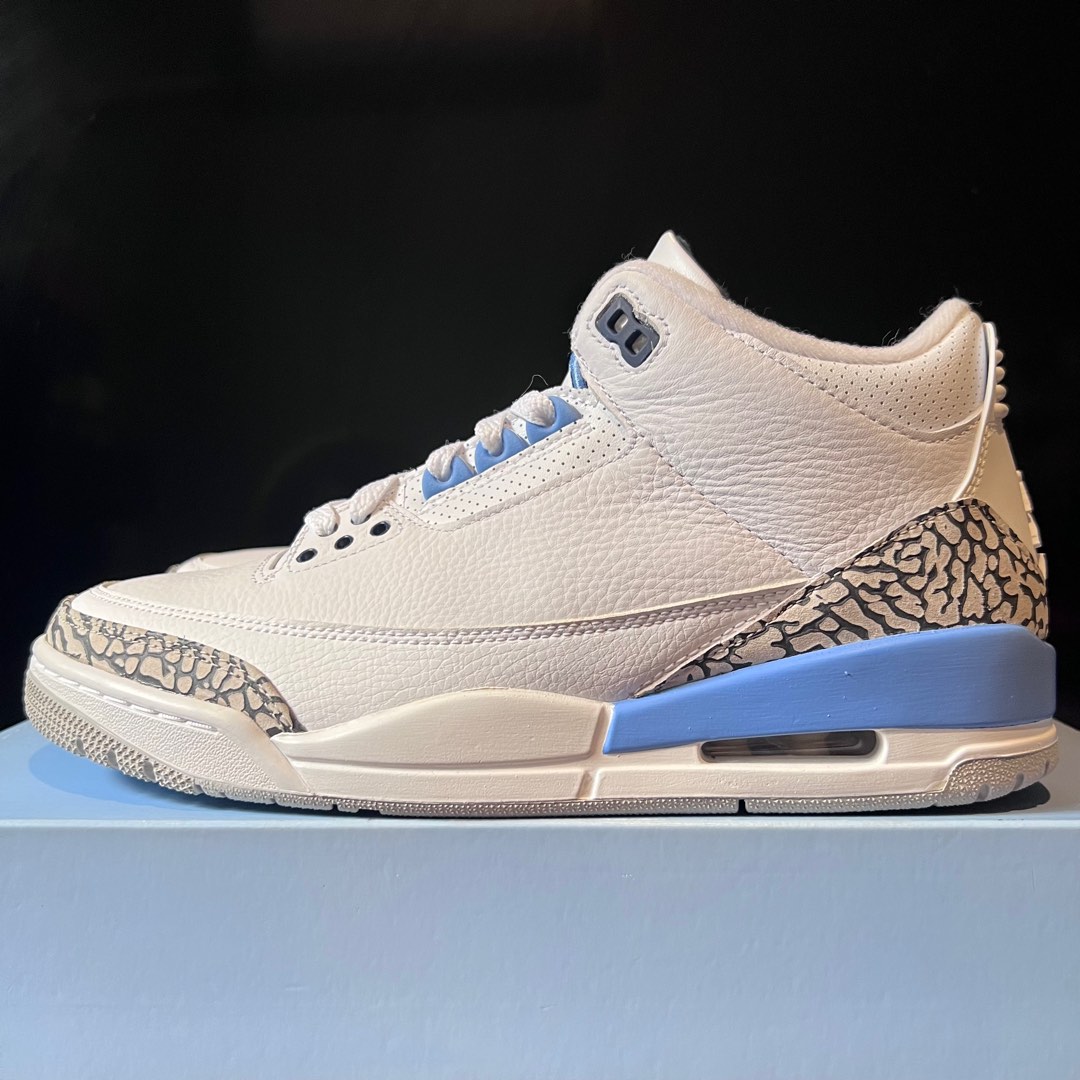 Air Jordan 3 UNC, Men's Fashion, Footwear, Sneakers on Carousell