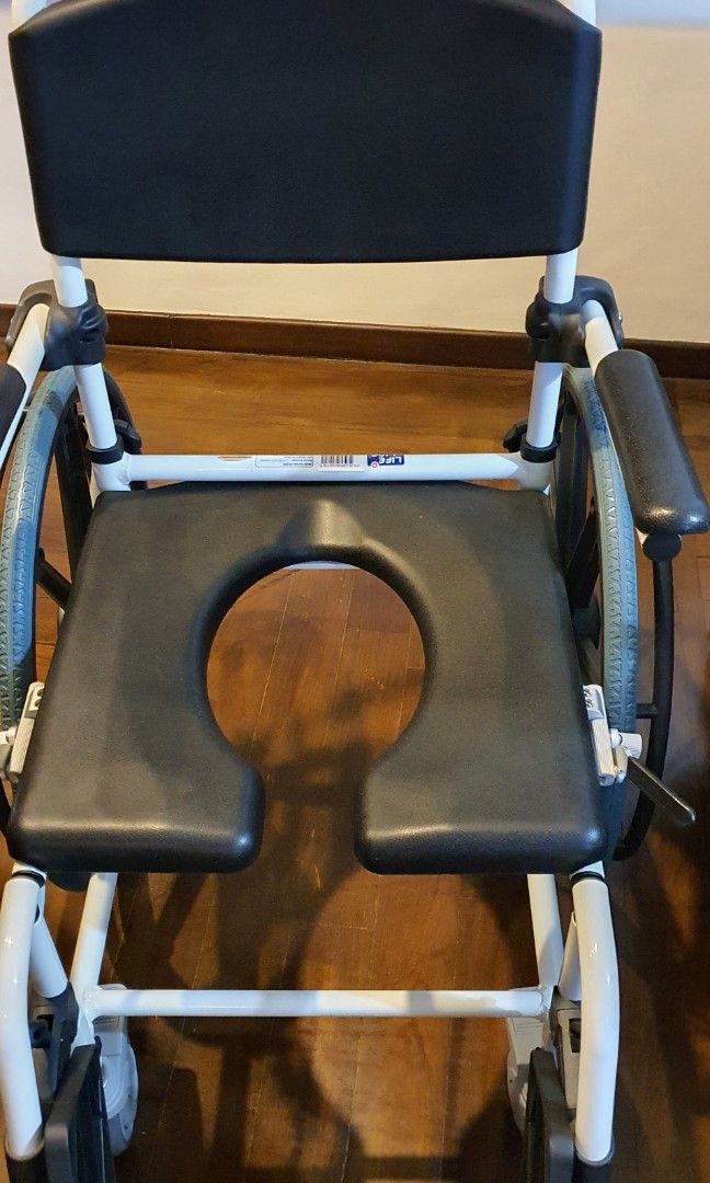 Aluminium Self Propelled Padded Commode and aluminium foldable walking ...