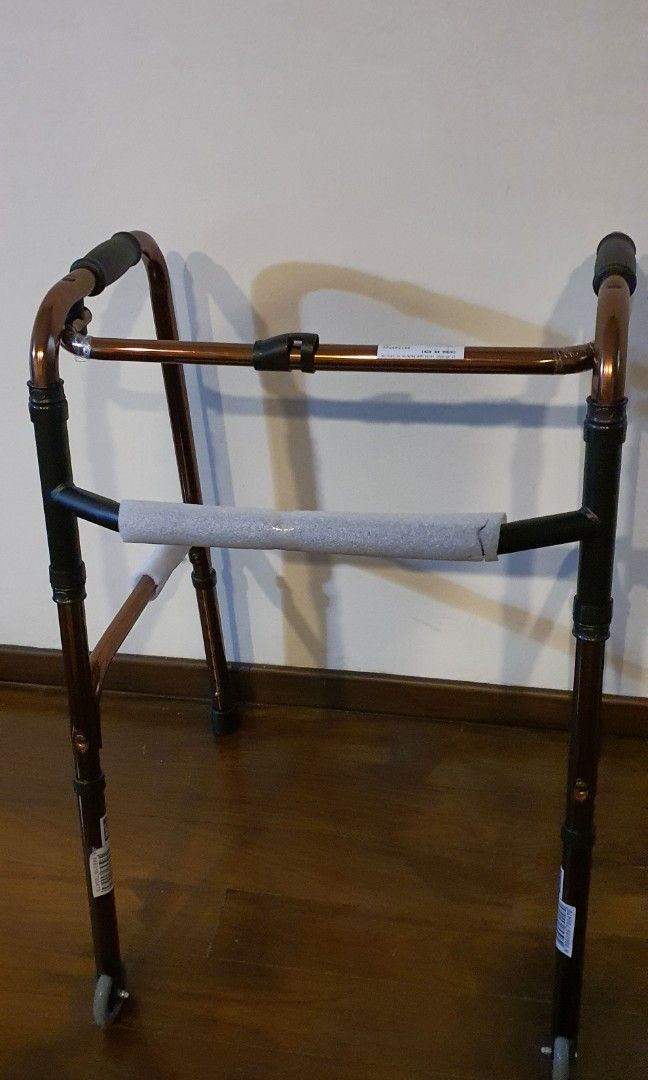 Aluminium Self Propelled Padded Commode and aluminium foldable walking ...