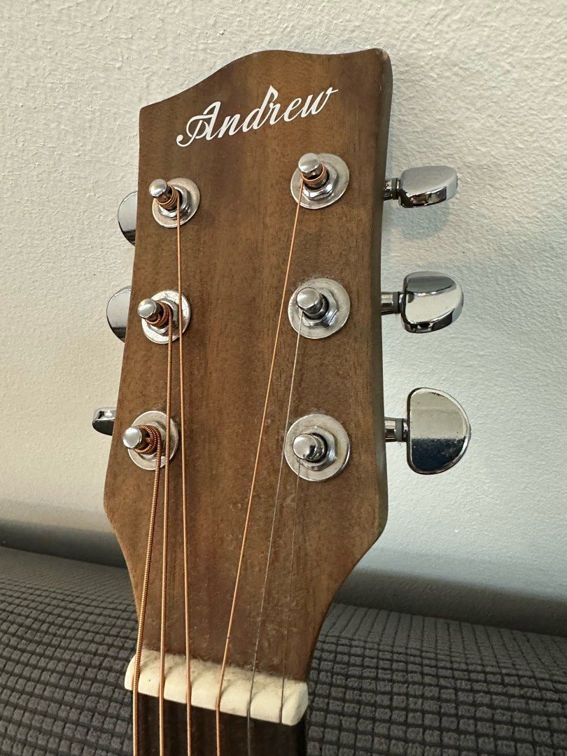 Authentic Andrew Acoustic guitar, Hobbies & Toys, Music & Media ...