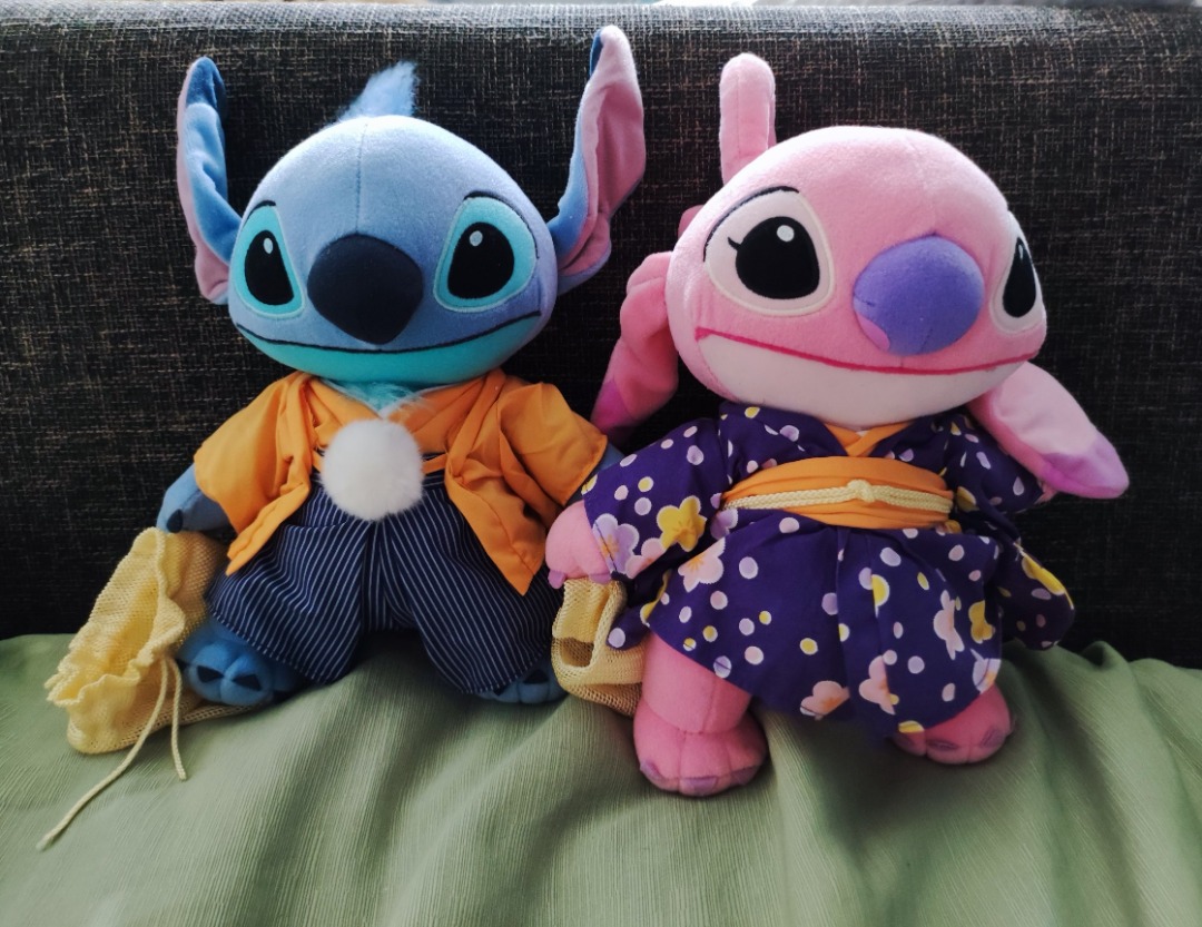 Authentic Disney Sega Fun Fan Amaze Stitch and Angel Stuff toy, Hobbies ...