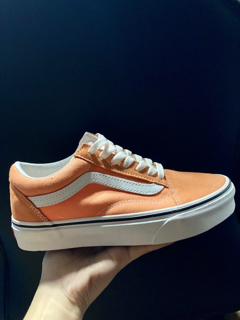 Authentic Vans Old Skool - Orange Tiger, Women's Fashion, Footwear ...