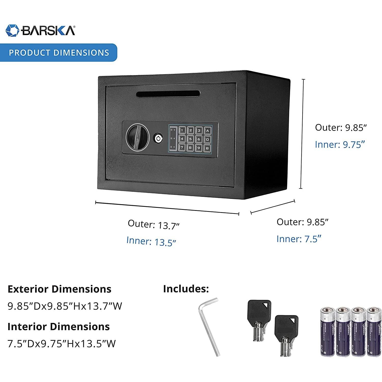 BARSKA AX11934 Compact 0.57 Cubic Ft Digital Multi-User Keypad Security ...