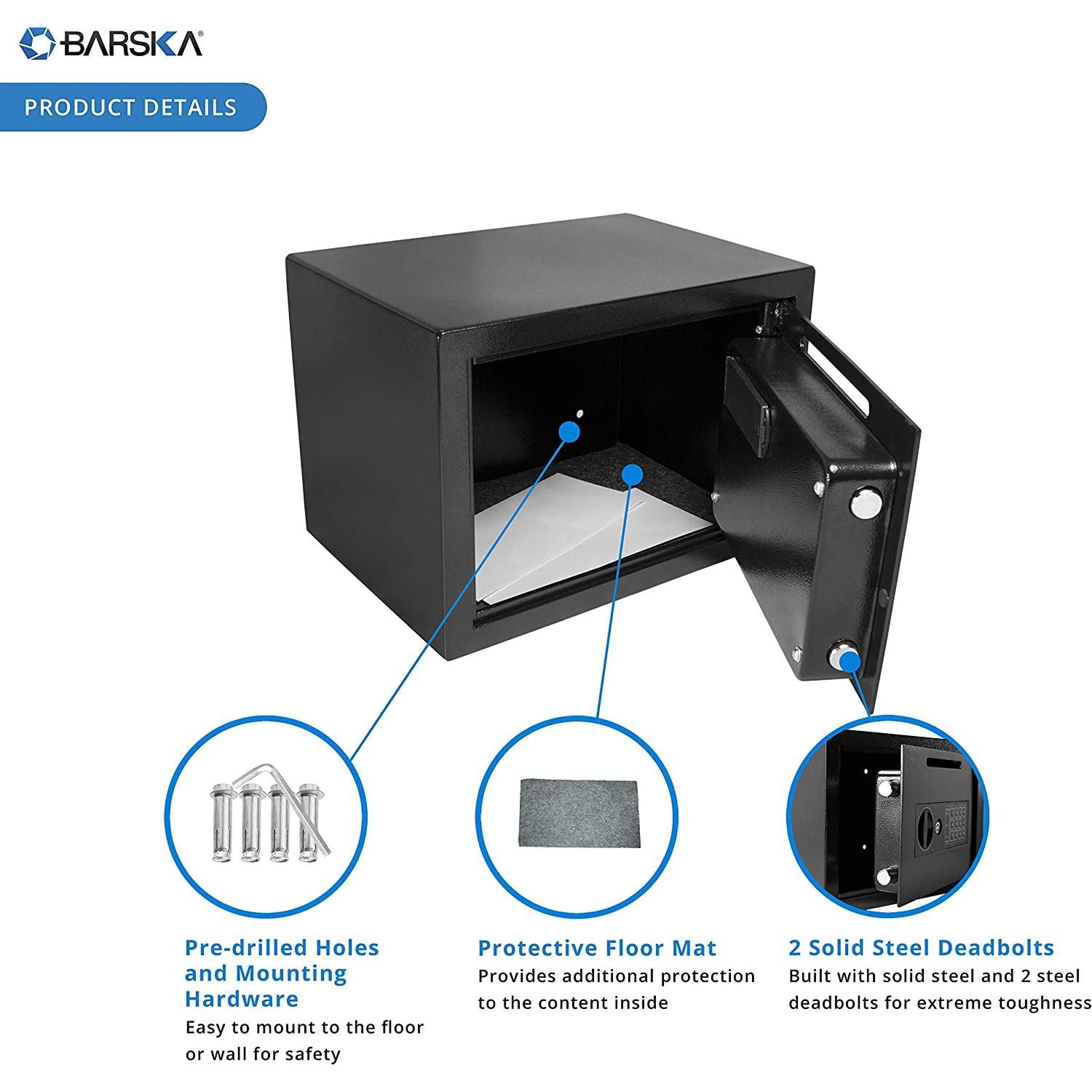 BARSKA AX11934 Compact 0.57 Cubic Ft Digital Multi-User Keypad Security ...