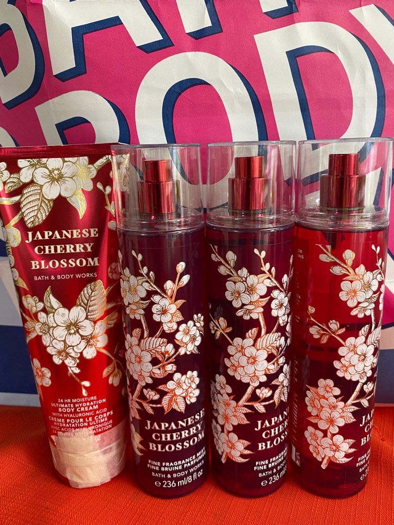 Bath & Body Works Cherry Blossom Mist and lotion, Beauty & Personal Care, Bath & Body, Body Care ...