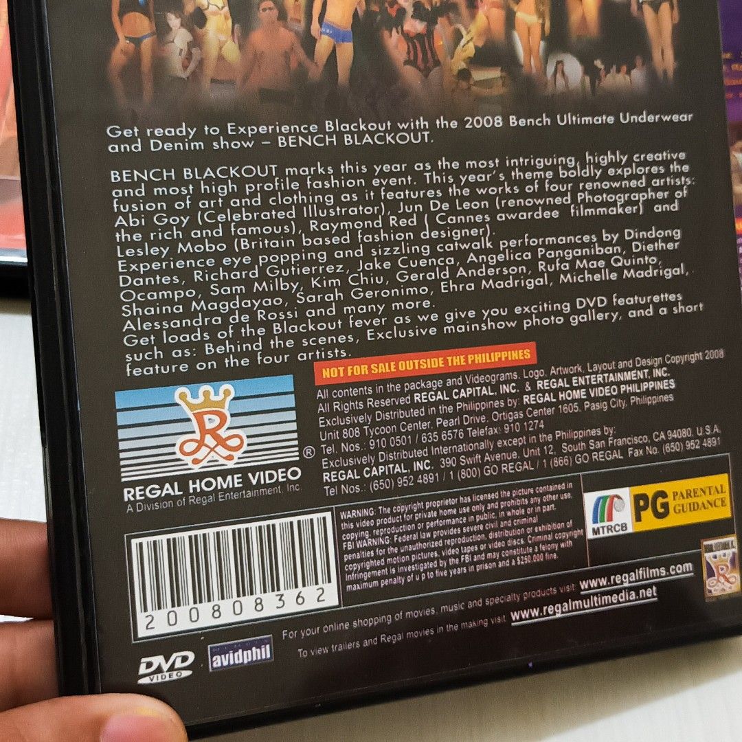 BENCH UNDERWEAR & DENIM FASHION SHOW DVDS + 2-DVD BE BENCH THE MODEL SEARCH w/ AUTOGRAPHED ...