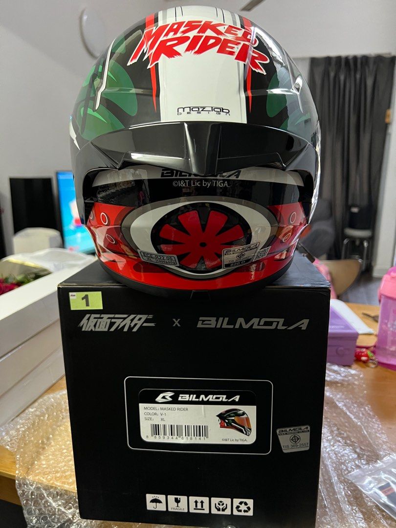 Bilmola x masked rider Helmets, Auto Accessories on Carousell