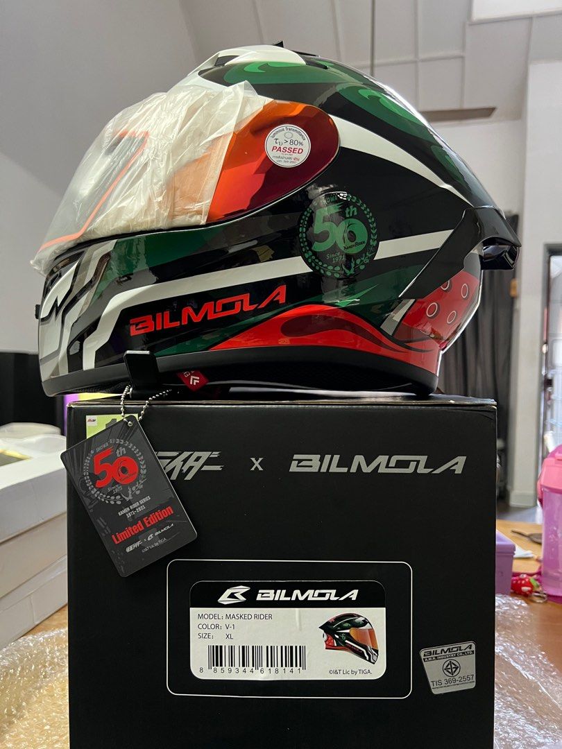 Bilmola x masked rider Helmets, Auto Accessories on Carousell