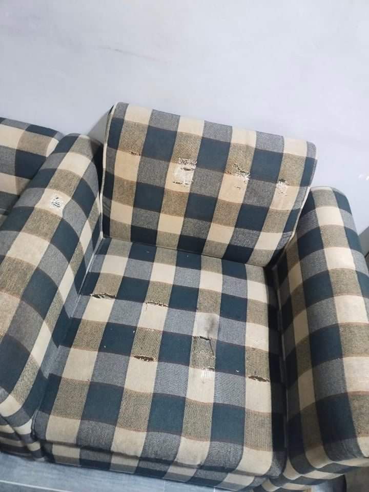 Bulky sofa (checkered), Furniture & Home Living, Furniture, Sofas on ...