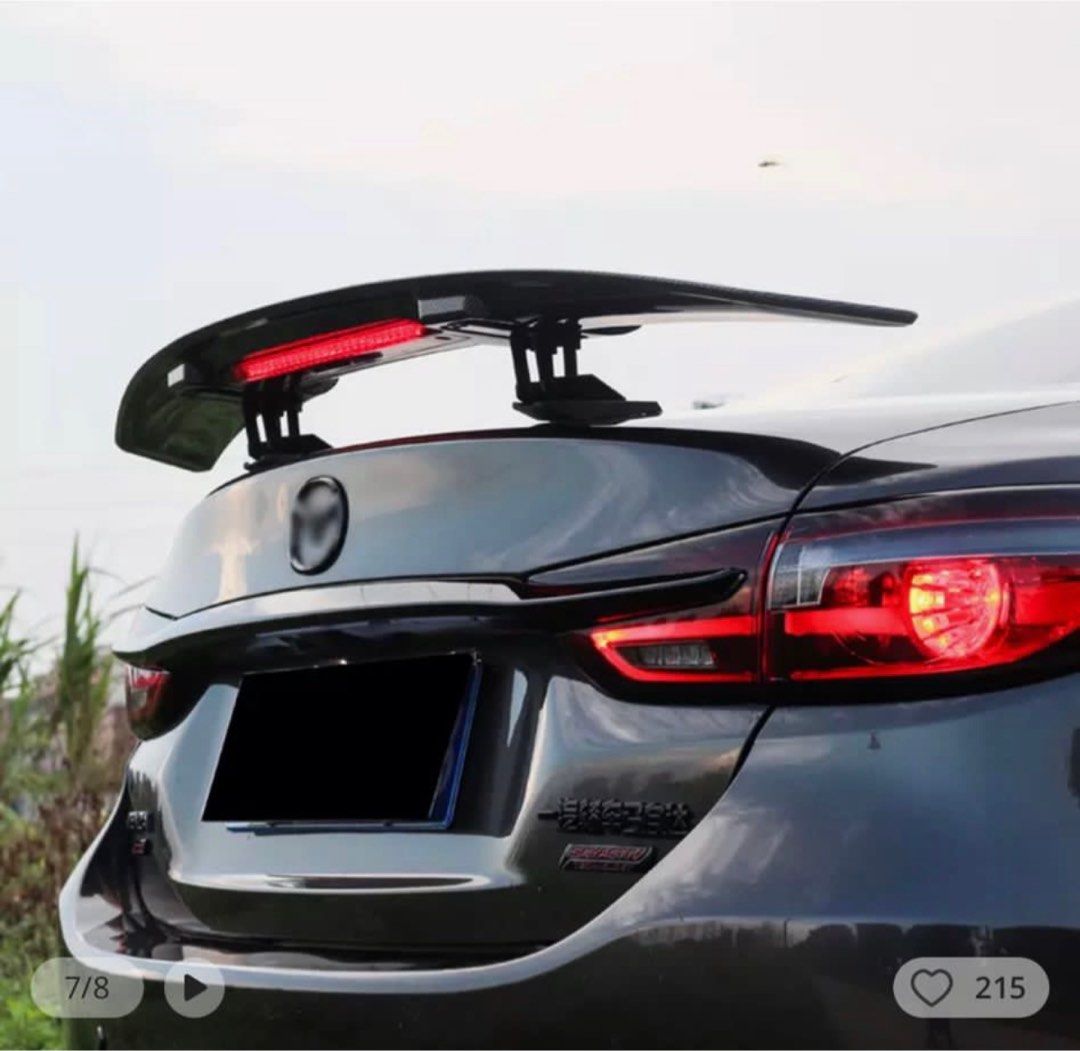 Car universal electric Carbon Fibre rear spoiler wing truck tail for ...
