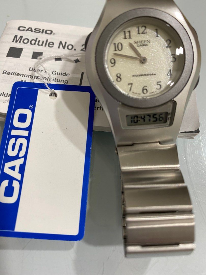 Casio watch (Casio Sheen Ana-Digi Dual Time), Luxury, Watches on Carousell