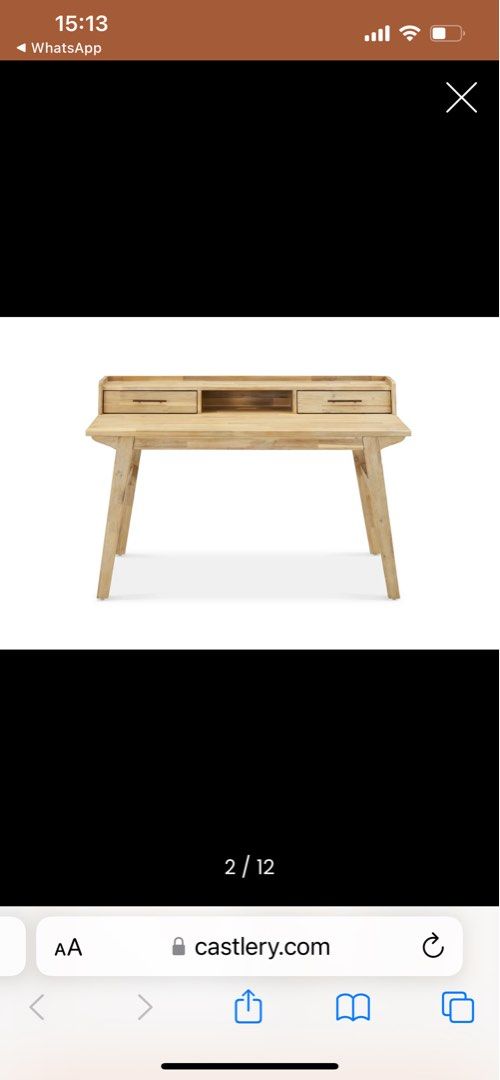 Castlery Miles desk, Furniture & Home Living, Furniture, Tables & Sets ...