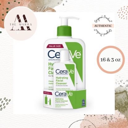 Cerave Hydrating Facial Cleanser Set 3oz & 16oz, Beauty & Personal Care ...