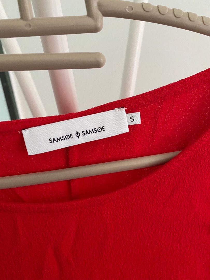 CNY Cherry red top from danish label Samsoe Samsoe, Women's Fashion ...