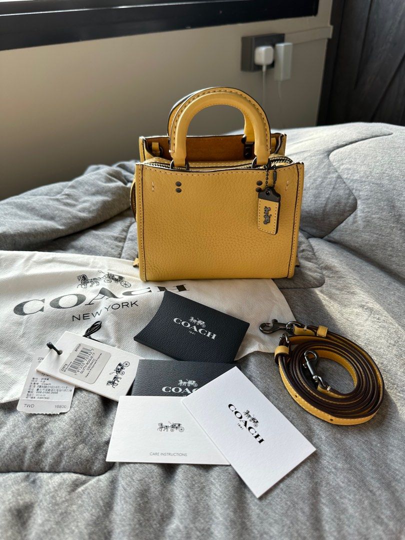 Coach Rogue 17 (Sunflower), Luxury, Bags & Wallets on Carousell