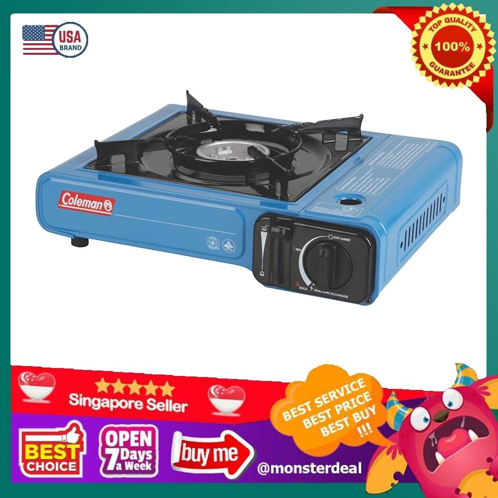 Coleman Portable Butane Stove with Carrying Case | Classic 1 Burner Butane Camping Stove, Sports ...