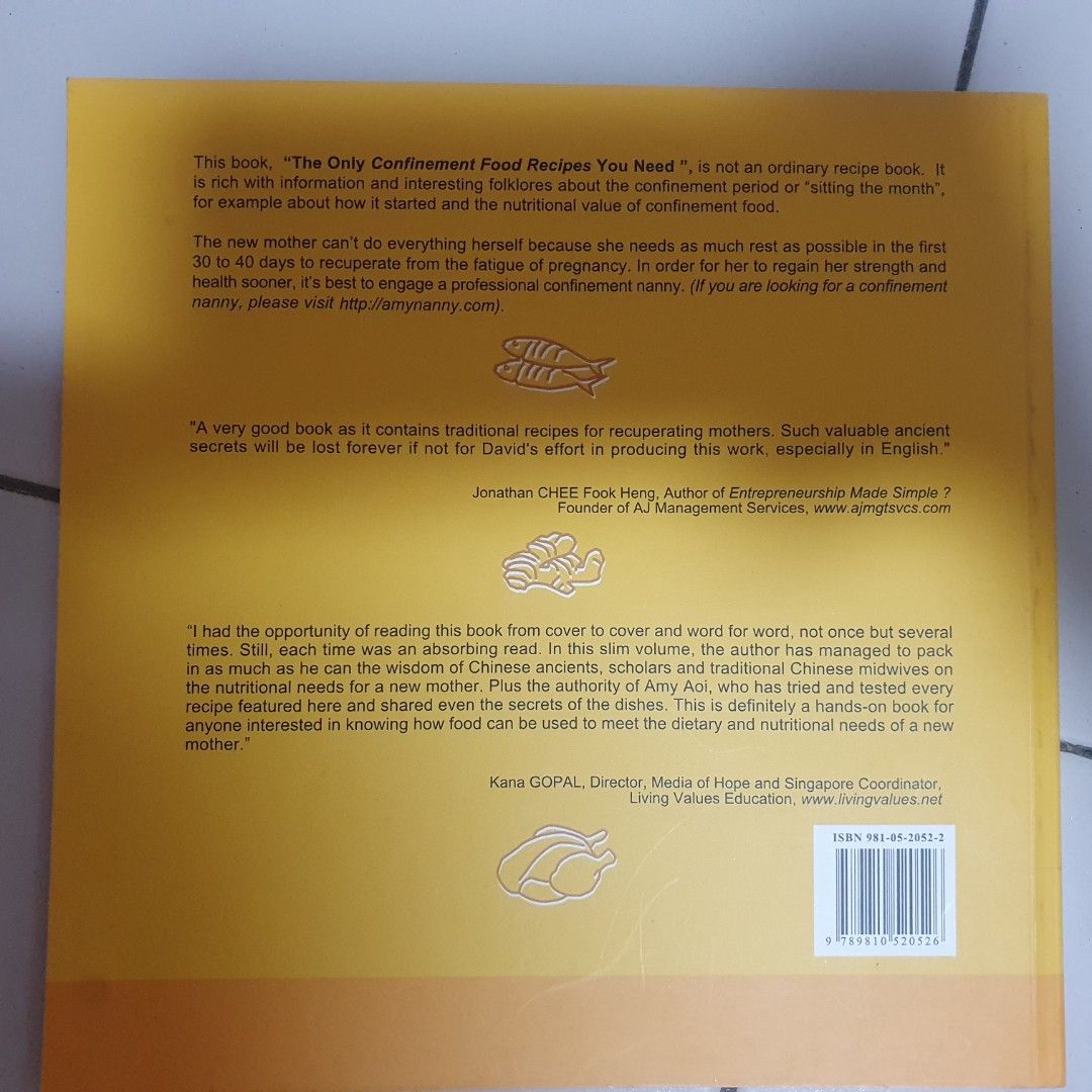 Confinement recipe book, Babies & Kids, Maternity Care on Carousell