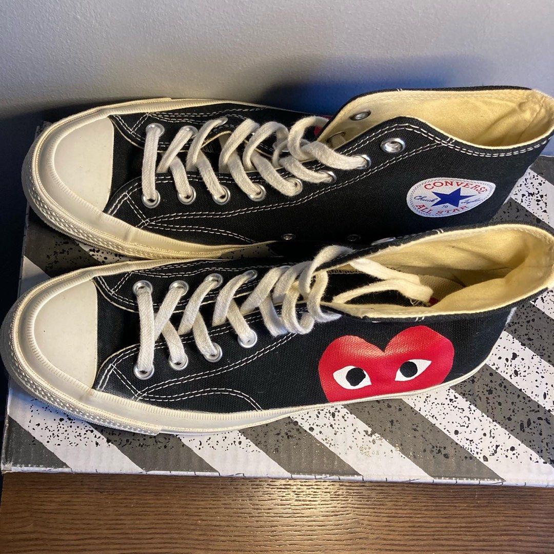 Converse CDG Highcut, Men's Fashion, Footwear, Sneakers on Carousell