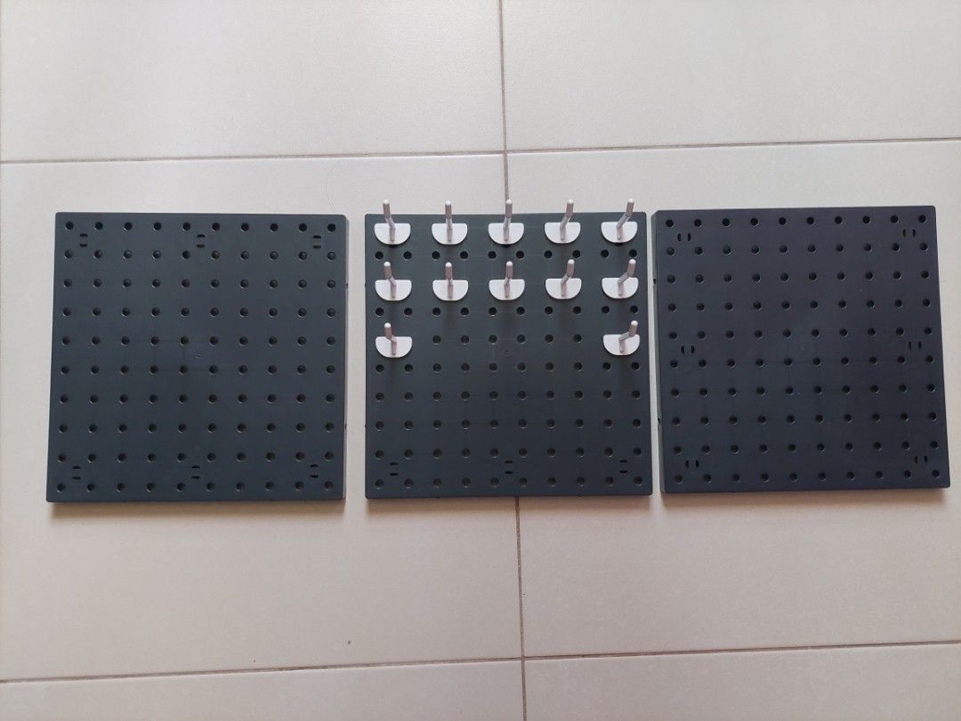 Daiso organiser boards and 12 hooks, Furniture & Home Living, Home ...