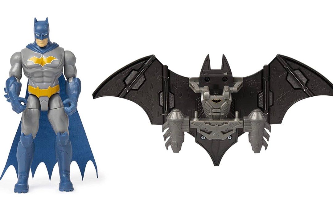 DC Batman 4-Inch Mega Gear Deluxe Action Figure with Transforming Armor ...