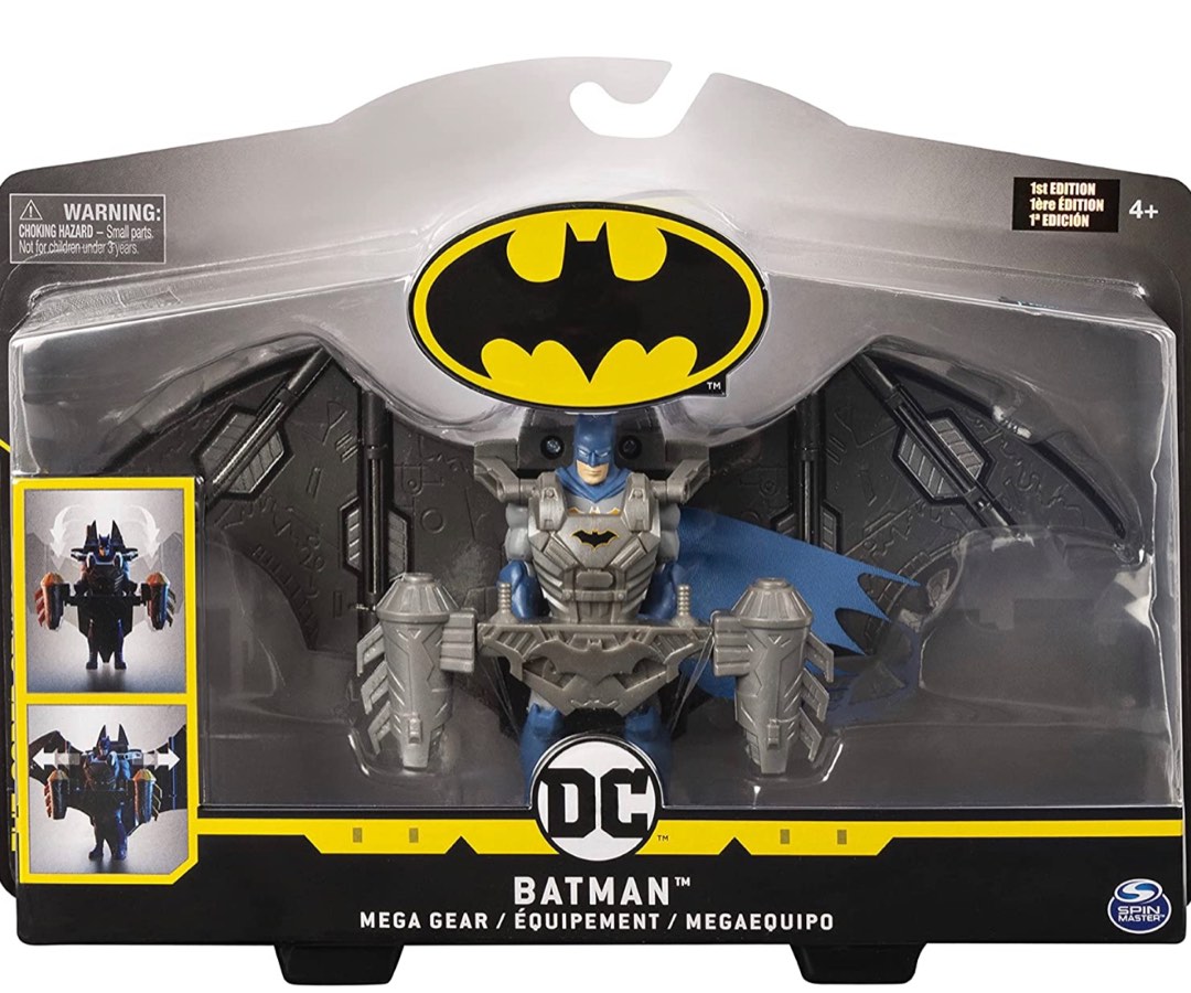 DC Batman 4-Inch Mega Gear Deluxe Action Figure with Transforming Armor ...