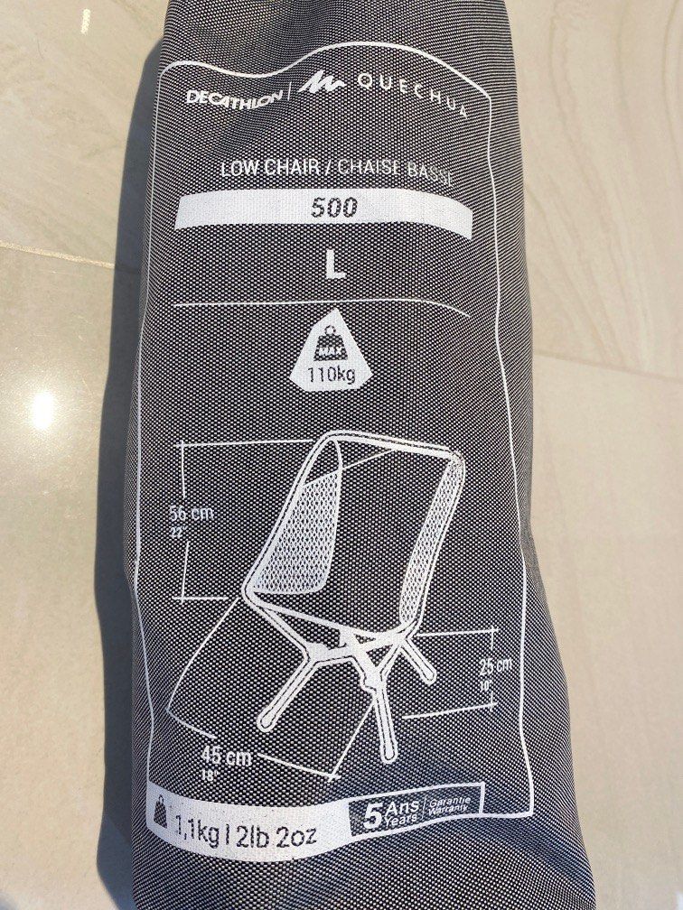 Decathlon Quechua Hiking Low Chair 500 L, Sports Equipment, Hiking ...