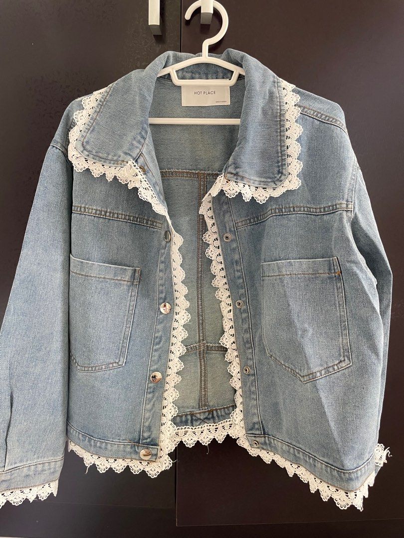Demin jacket from Korea, Women's Fashion, Coats, Jackets and Outerwear ...