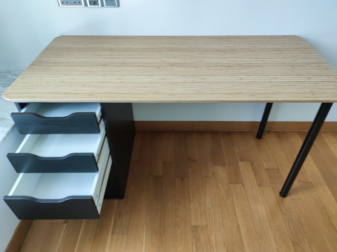Desk [IKEA ANFALLARE / ALEX], Furniture & Home Living, Furniture ...
