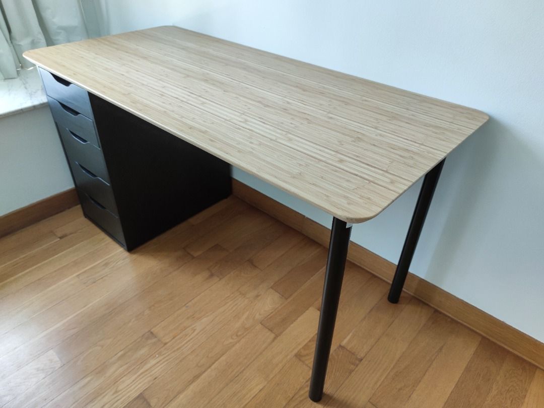 Desk [IKEA ANFALLARE / ALEX], Furniture & Home Living, Furniture ...