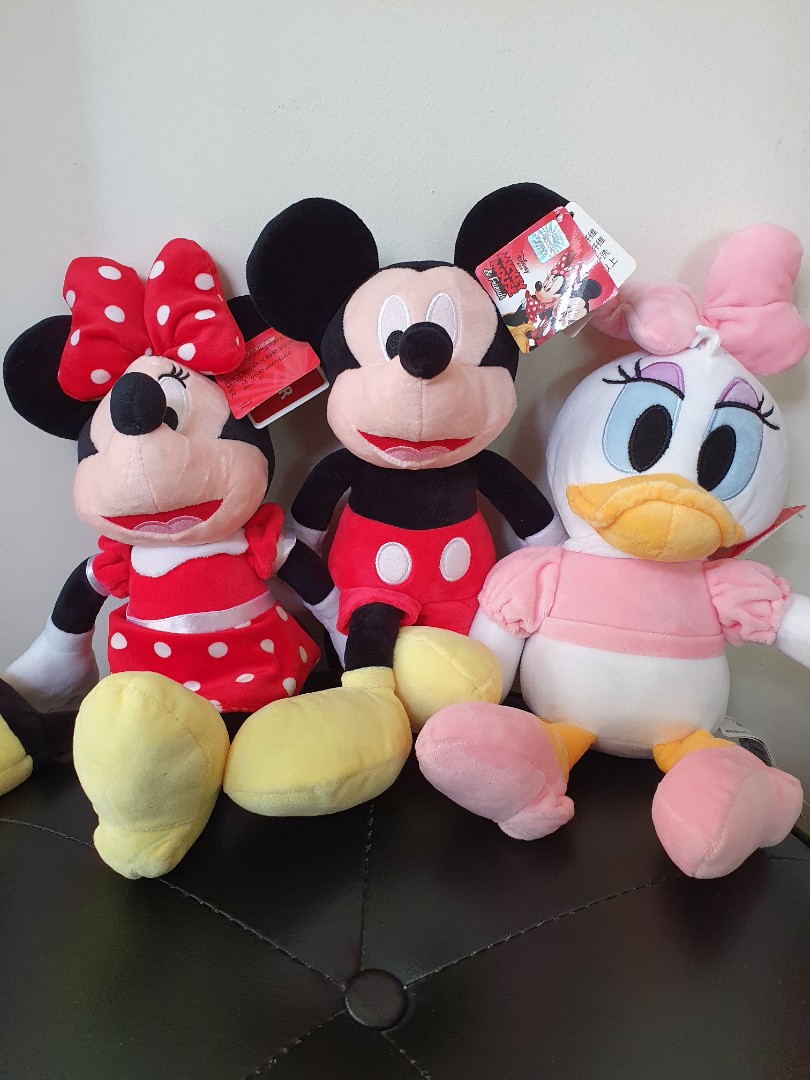 Disney Mickey Minnie Mouse Daisy Duck Stuffed Plush Toy (34cm), Hobbies ...