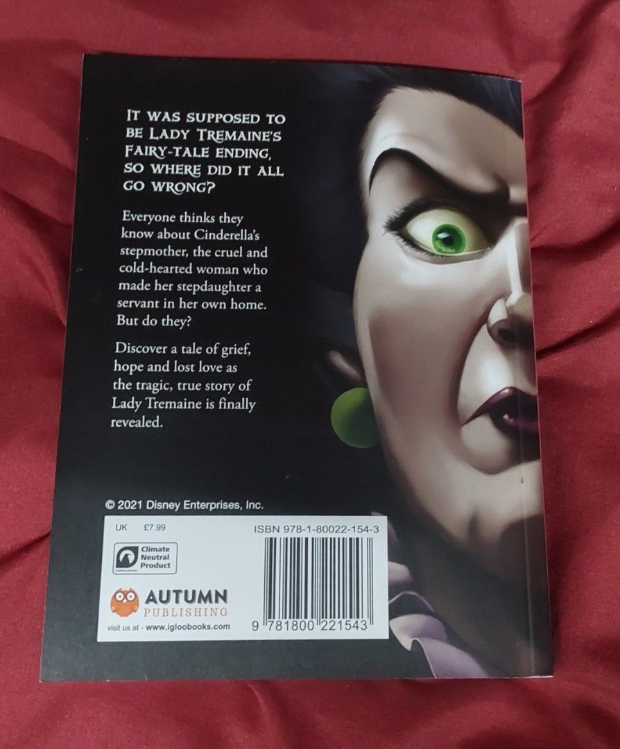 Disney Villains Cold Hearted Lady Tremaine Book English Novel Fiction ...
