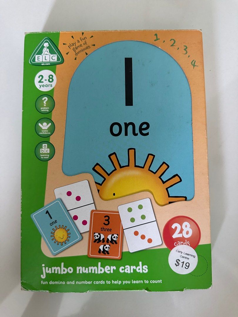 ELC - Jumbo Number Cards (2-8 Years Old), Hobbies & Toys, Books ...
