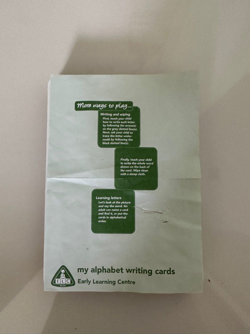 ELC - My Alphabet Writing Cards (3-8years old), Hobbies & Toys, Books ...