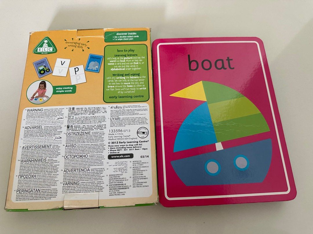 ELC - My Alphabet Writing Cards (3-8years old), Hobbies & Toys, Books ...