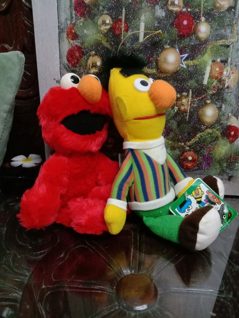 ELMO AND BERT PLUSHIES, BNWT, 10 INCHES, Hobbies & Toys, Toys & Games ...