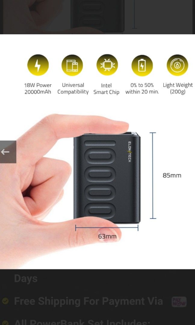 Elon Tech Gen2 powerbank, Mobile Phones & Gadgets, Mobile & Gadget ...