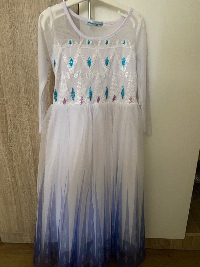 Elsa Frozen maxi gown for girls, Babies & Kids, Babies & Kids Fashion ...