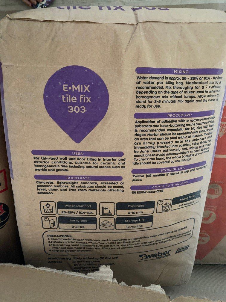 Excess cement floor screed emix renoplast, Furniture & Home Living ...