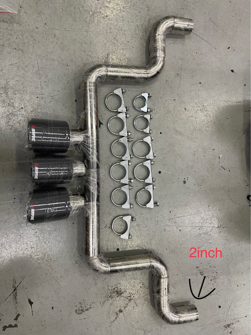 Exhaust for civic 1.5turbo fc ori convert to type R.With carbon fiber ...