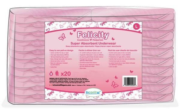 ABDL Felicity Super Absorbent underwear M/L per piece, Health ...