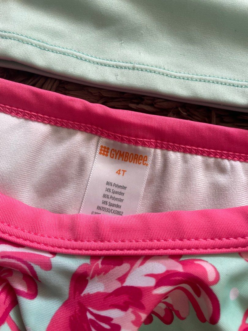 Flamingo rashguard swimsuit set for girls, 4T, Babies & Kids, Babies ...