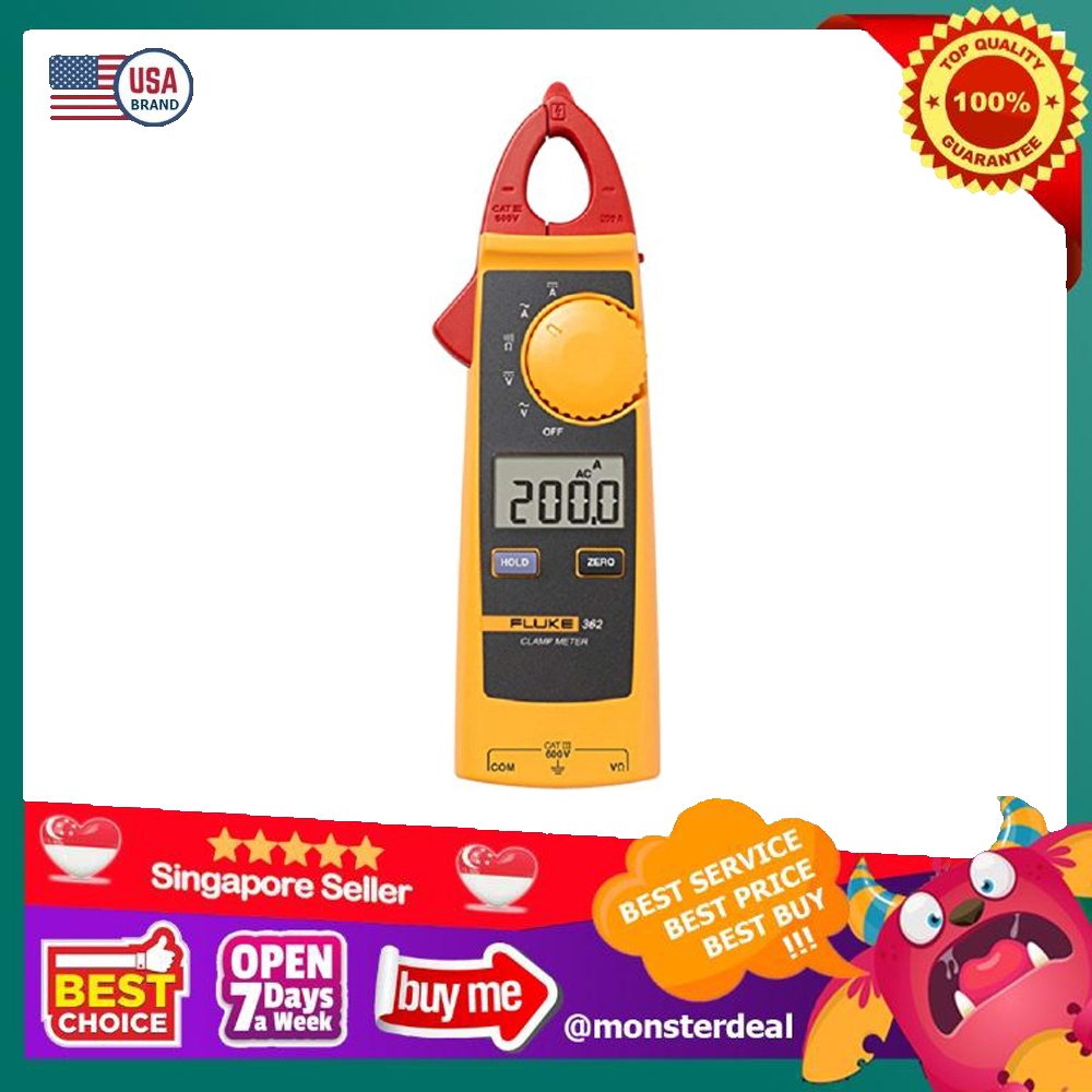 Fluke 362, 200A AC/DC Clamp Meter, Furniture & Home Living, Home ...